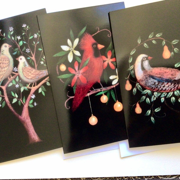 Bird Christmas Card - Etsy
