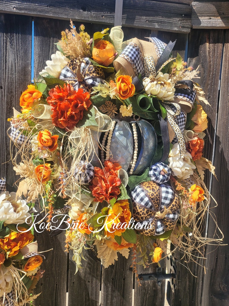 Fall Pumpkin Wreaths - Etsy