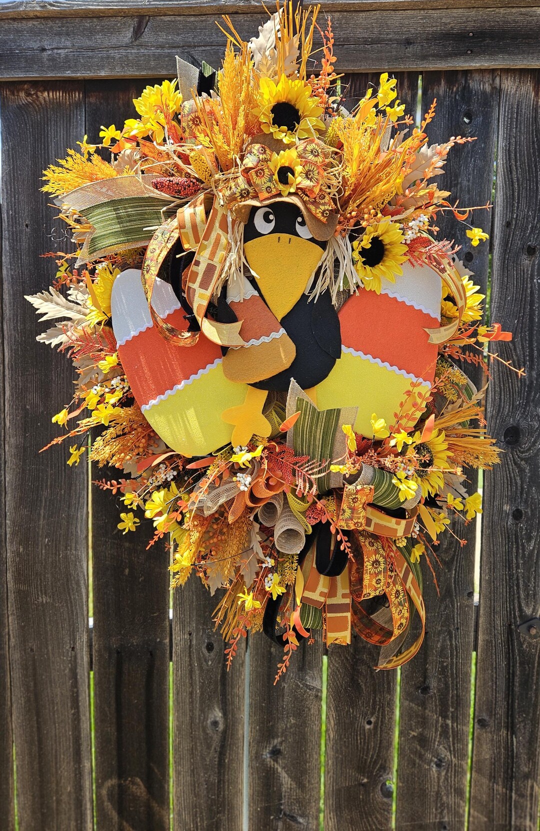 Hank the Scarecrow Crow Wreath - Etsy