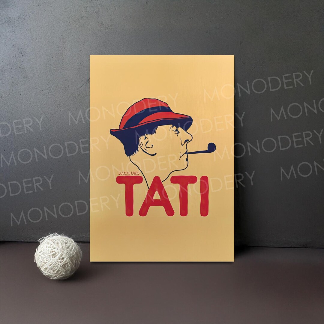Jacques Tati - Illustrated Art Print - Classic French Film Poster ...