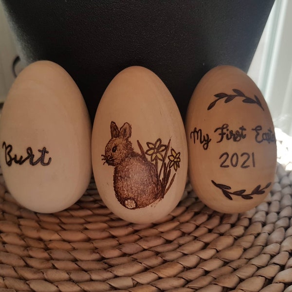 Wooden Easter Eggs - Etsy