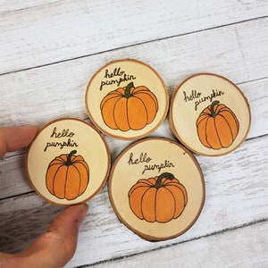 Pumpkin Magnet, Fall Kitchen Decor, Autumn Home Decor, Wood Magnet ...