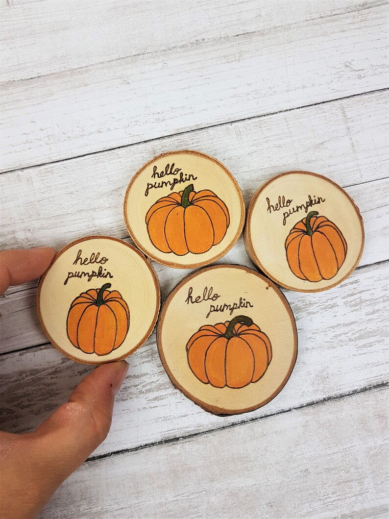 Pumpkin Magnet, Fall Kitchen Decor, Autumn Home Decor, Wood Magnet ...