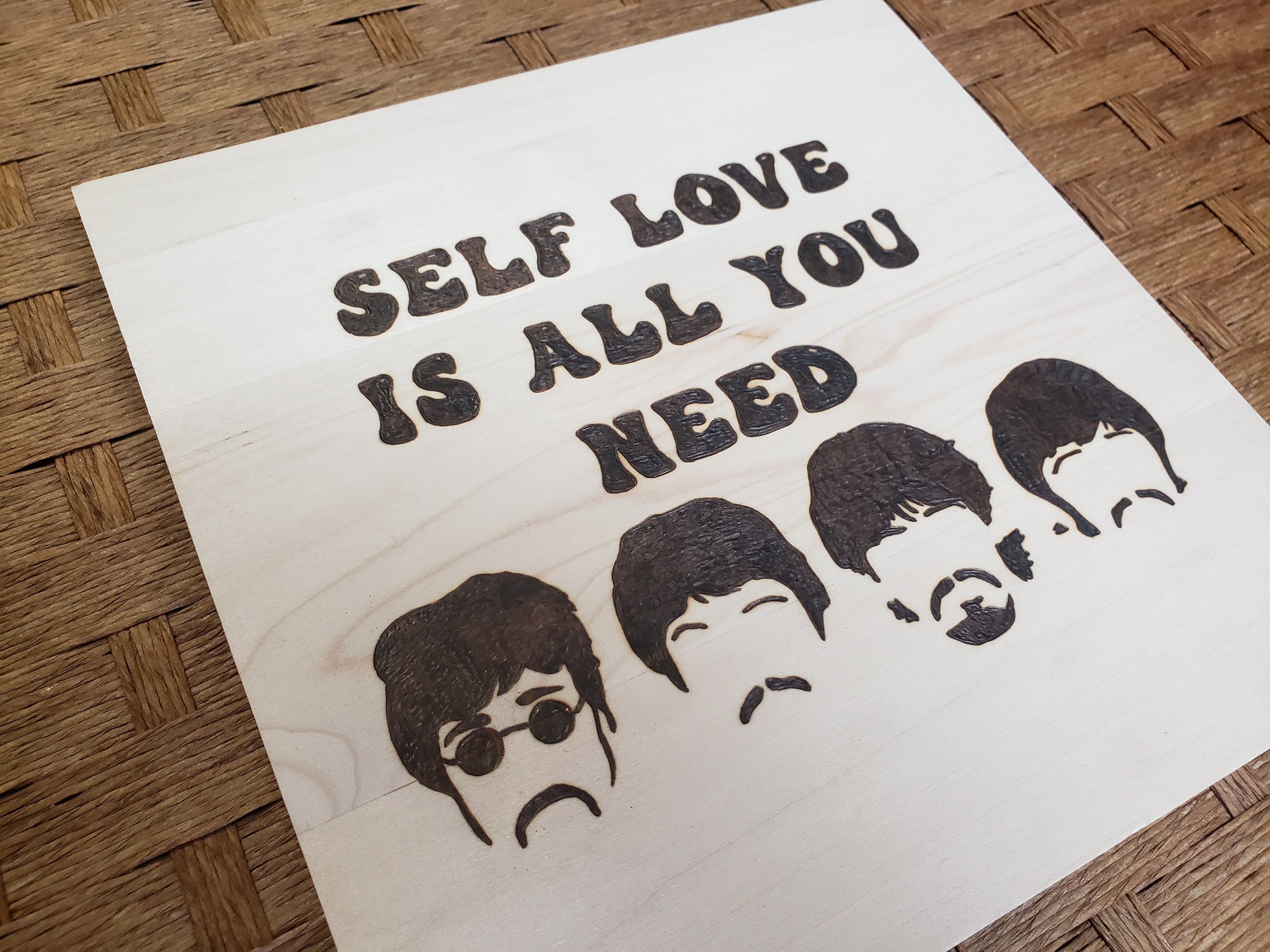 Self Love Wall Art, Self Love Theme Gift, Beatles Inspired, All You ...