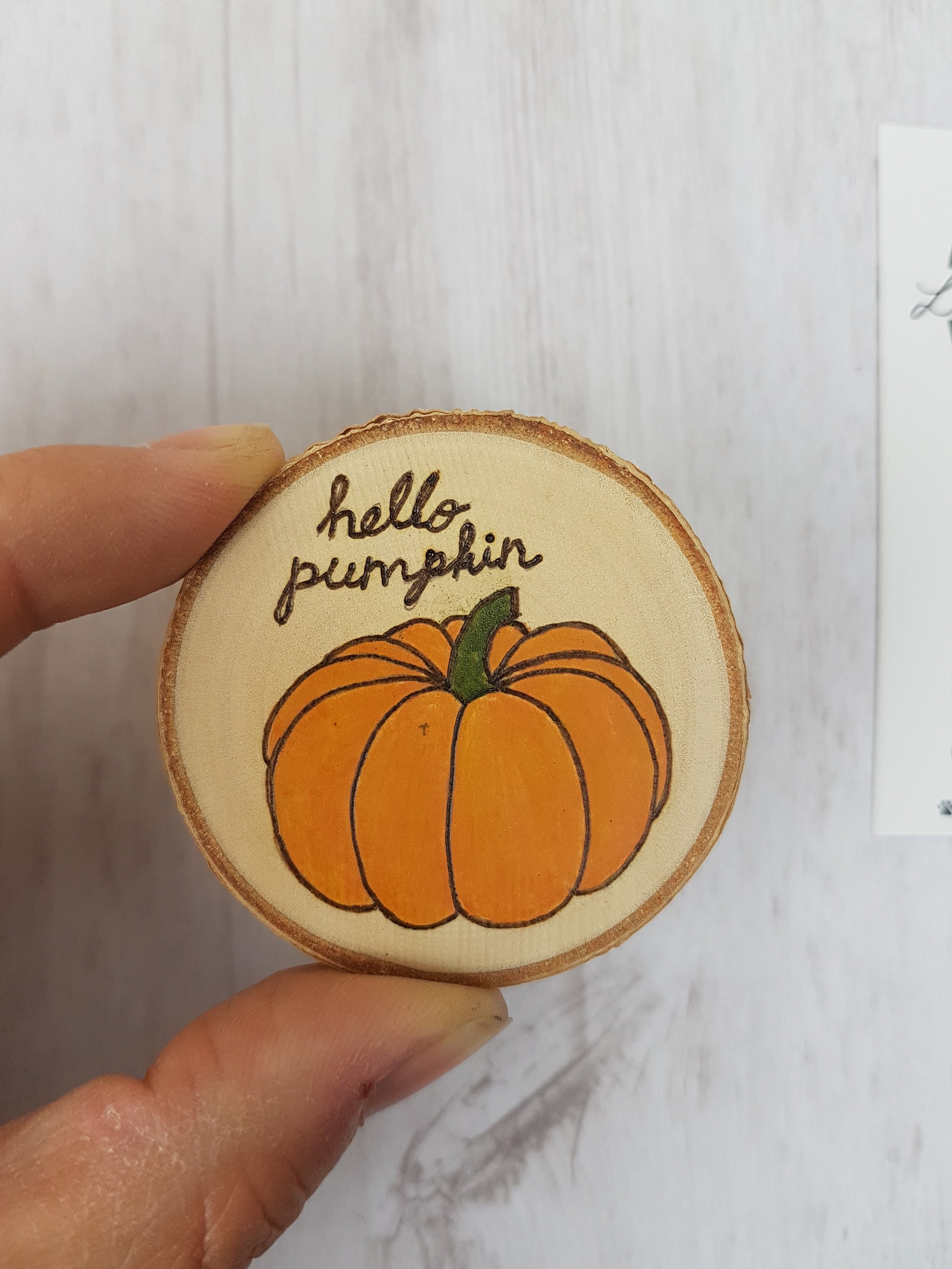 Pumpkin Magnet, Fall Kitchen Decor, Autumn Home Decor, Wood Magnet ...