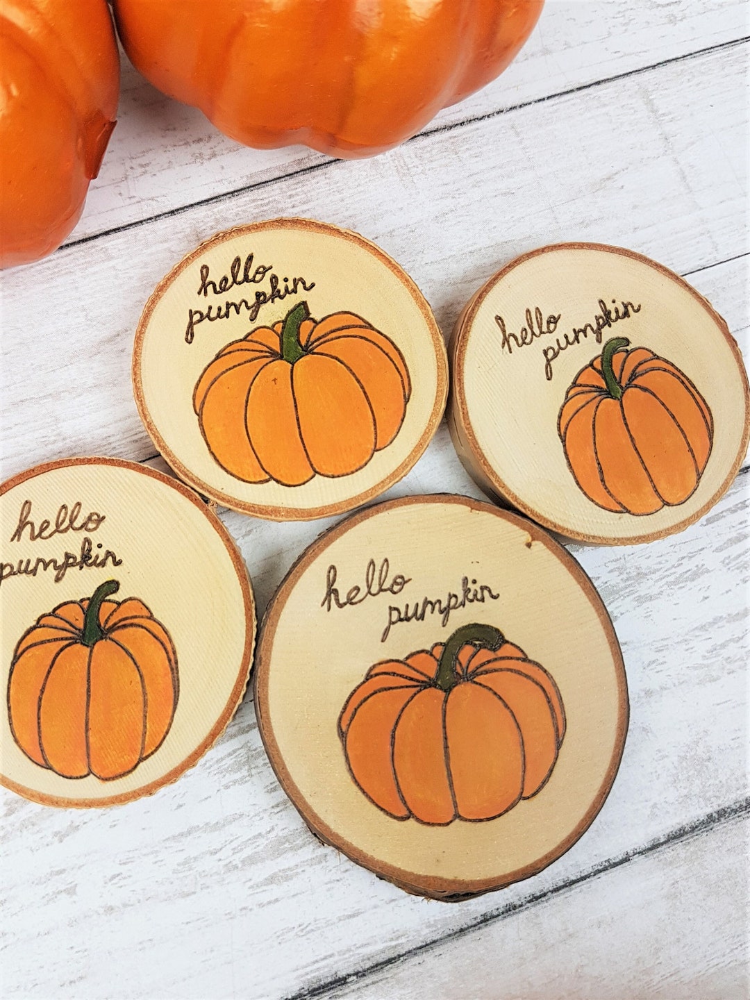 Pumpkin Magnet, Fall Kitchen Decor, Autumn Home Decor, Wood Magnet ...