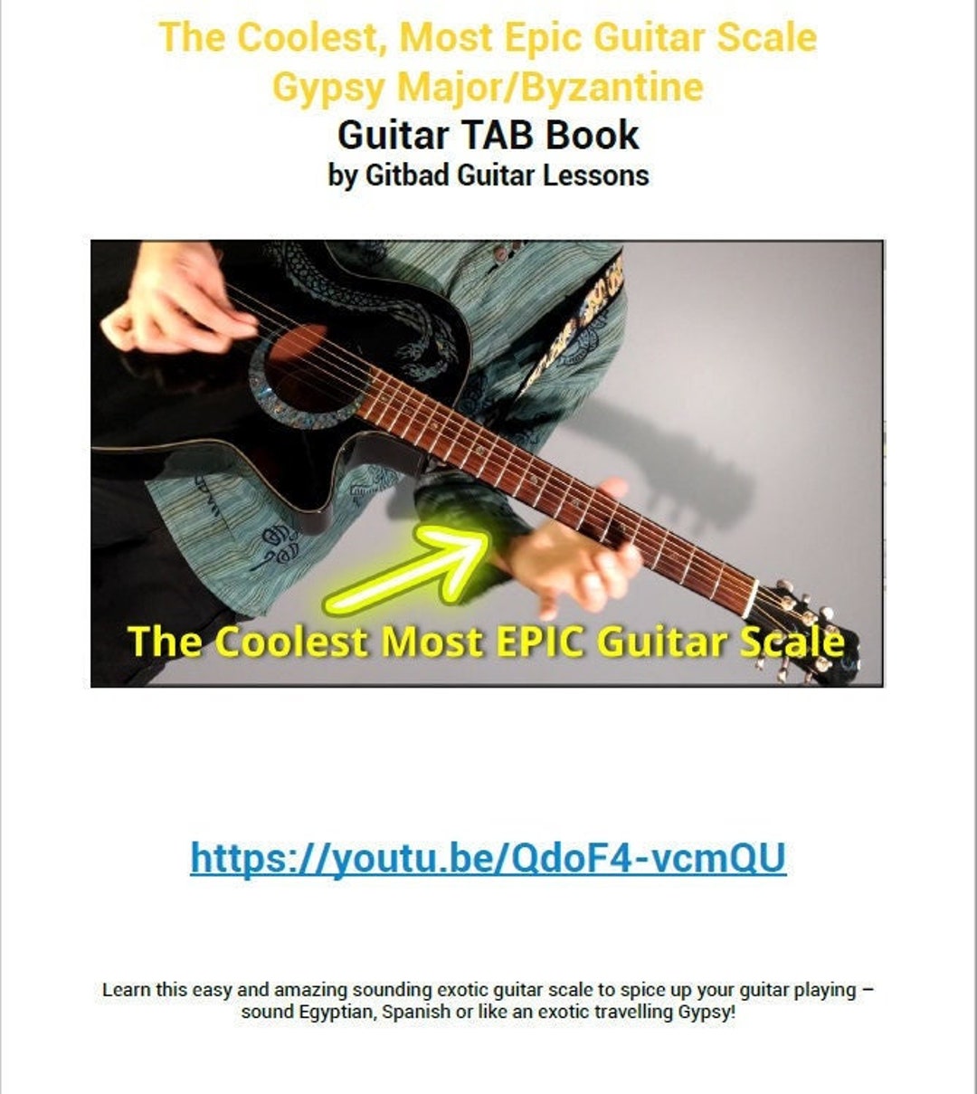 Most Epic Guitar Scale Guitar TAB Examples - Etsy