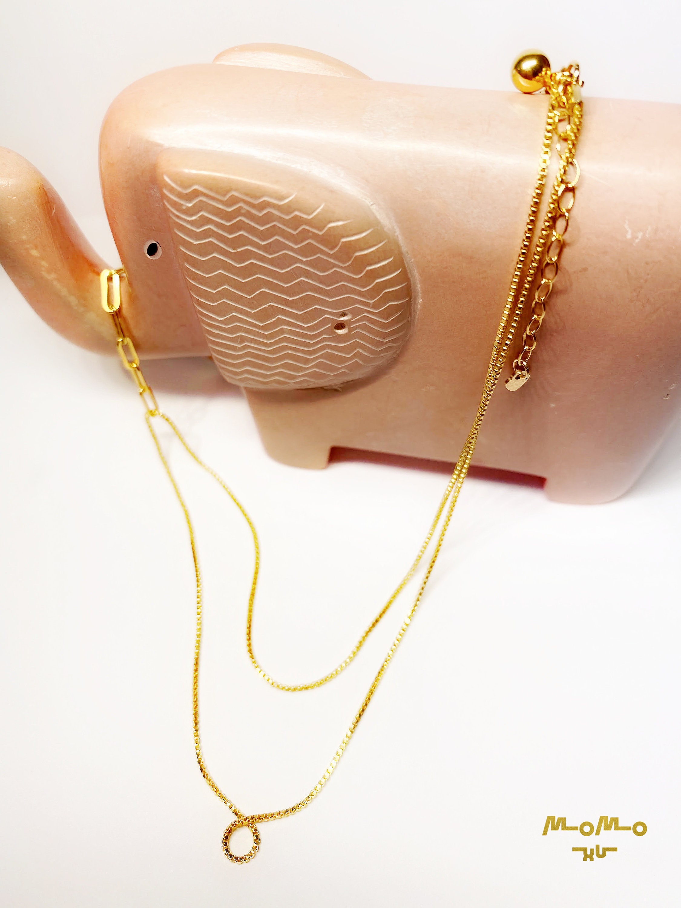 Dainty 14k Gold Filled Two Types Chain Necklace/choker Wear It | Etsy