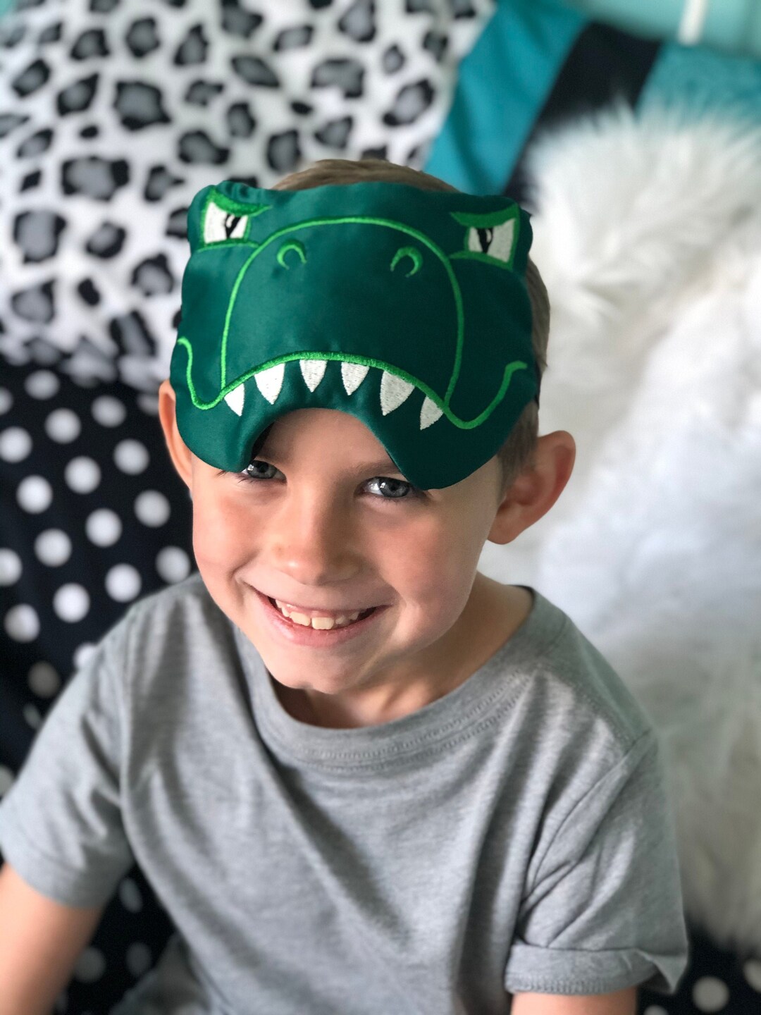 Dinosaur Sleep Mask; Blindfold; Gift; Glow in the Dark; Sleepwear ...
