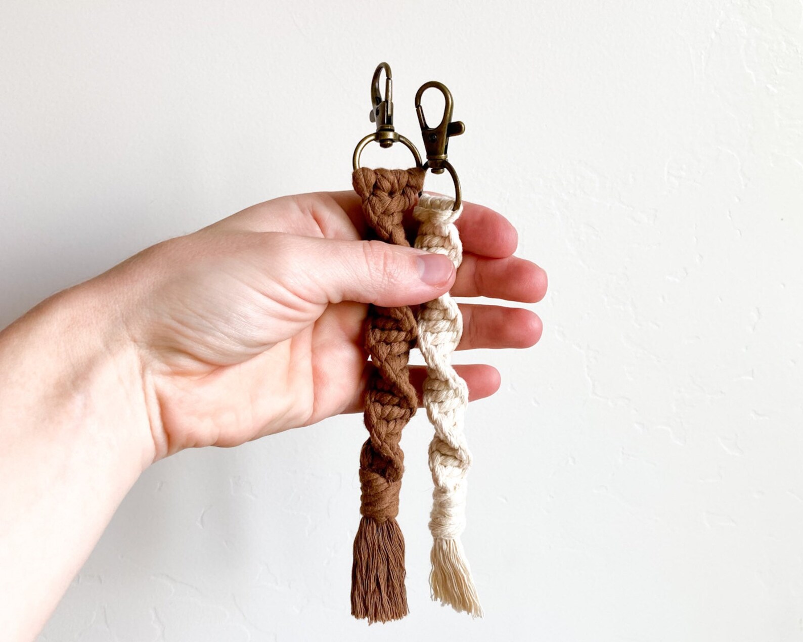 Natural Macrame Spiral Keychain Craft Kit for Crafters - Etsy