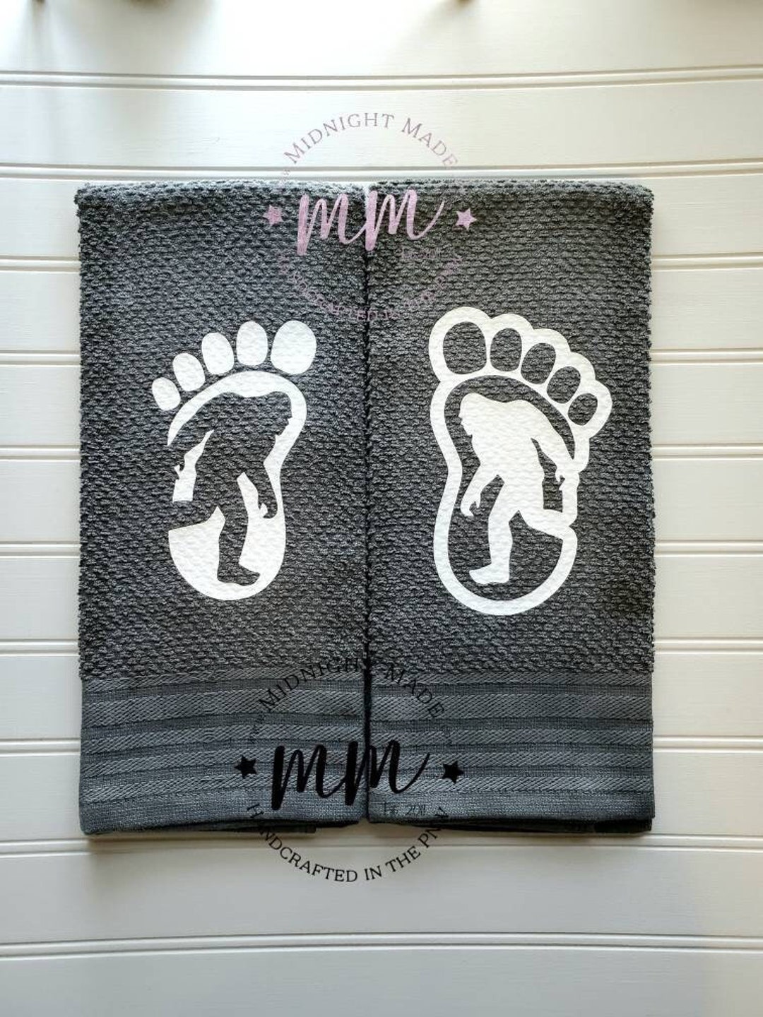 Bigfoot Sasquatch Yetty Yeti Decor, Funny Towel Decor Midnight Made - Etsy