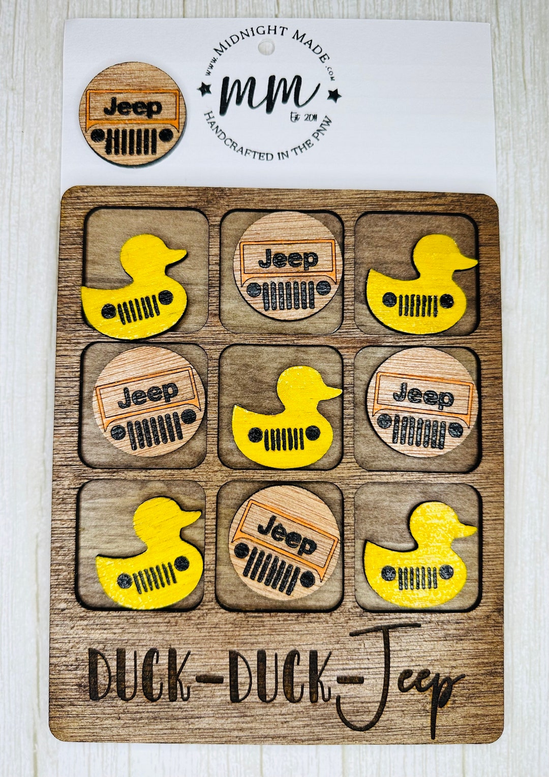 Tic Tac Toe. Duck Duck Jeep. Custom Personalized Travel Camping Club ...