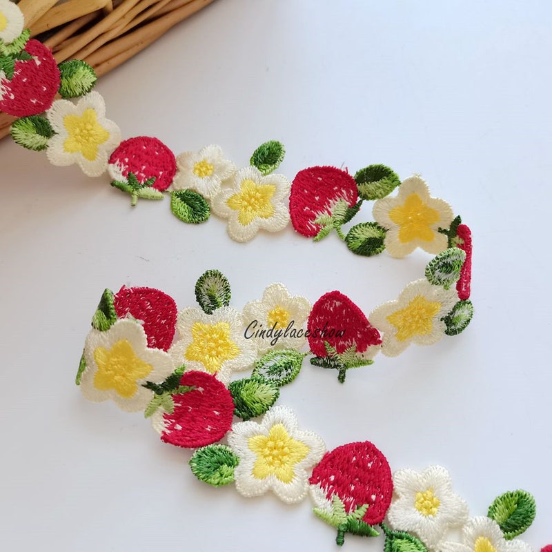 Red Lace Ribbon - Etsy