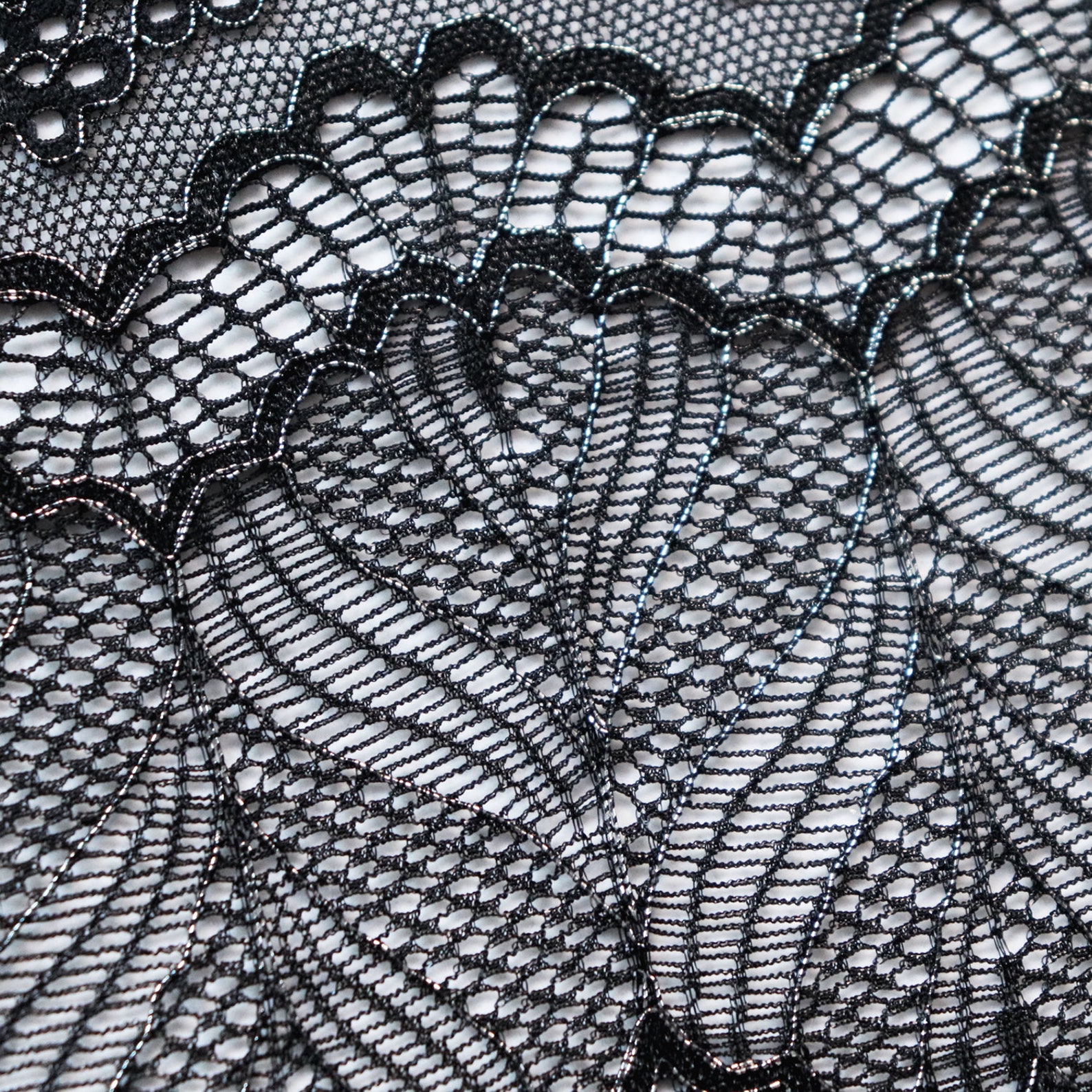 2yds silver thread stretch lace Trim Black Lingerie bra lace | Etsy