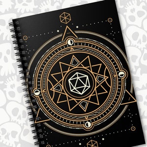 D20 Dice of the Wizard Dungeons and Dragons Notebook DND Notebook ...