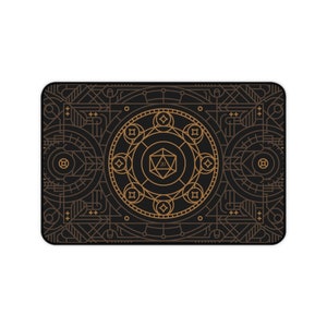 Retro D20 Dice Desk Mat - Dungeons and Dragons Desk Mat - D&D Mousepad ...