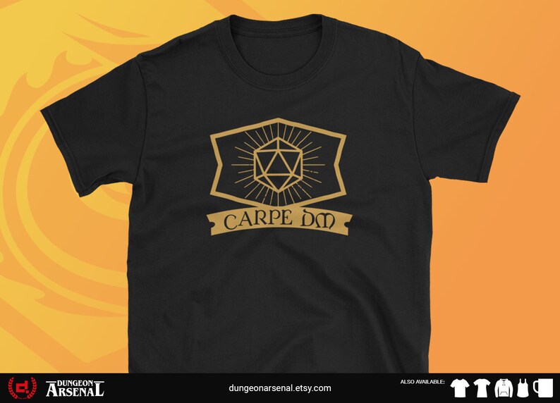 Carpe DM Game Master Gm T-shirt Tabletop RPG Gaming Tshirt Roleplaying ...
