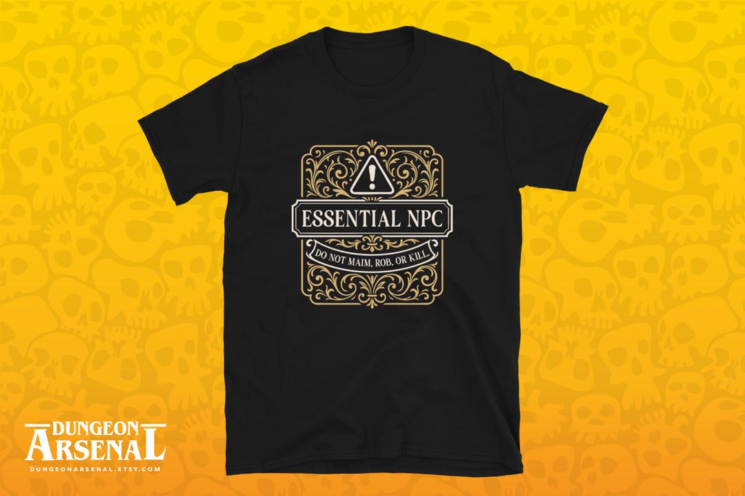 Essential NPC, Funny Dnd Shirt, Dnd Lovers Gift, Dnd Merch, Dungeons ...