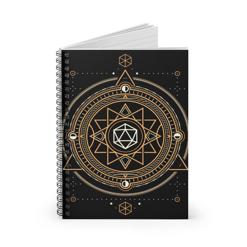 D20 Dice of the Wizard Dungeons and Dragons Notebook DND - Etsy