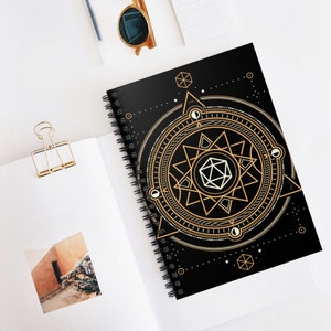 D20 Dice of the Wizard Dungeons and Dragons Notebook DND Notebook ...