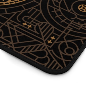 Retro D20 Dice Desk Mat - Dungeons and Dragons Desk Mat - D&D Mousepad ...