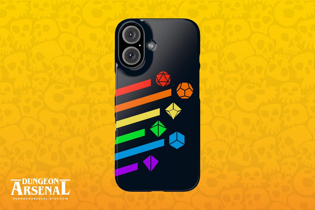 Rainbow Dice Ray Dungeons and Dragons Phone Cases, Dnd Phone Cases, D&D ...