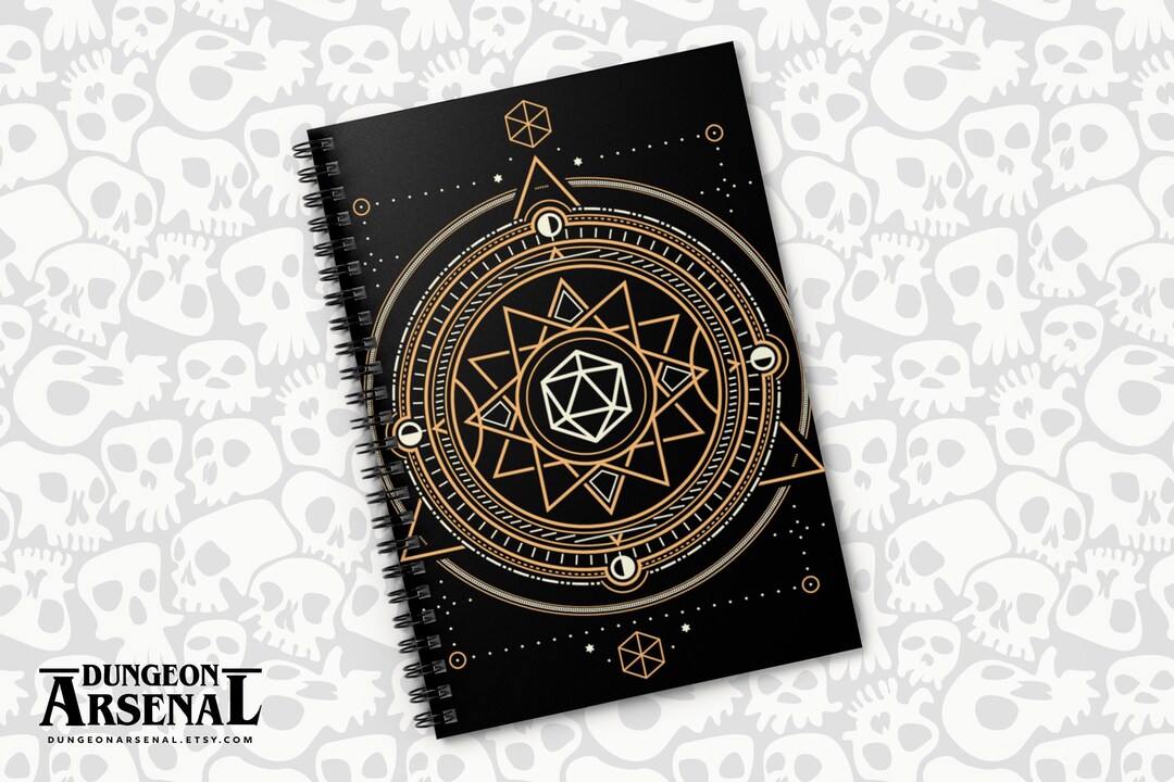 D20 Dice of the Wizard Dungeons and Dragons Notebook DND Notebook ...