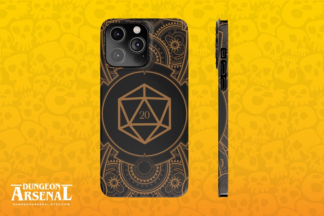 Steampunk D20 Dice Dungeons and Dragons Phone Cases, Dnd Phone Cases, D ...