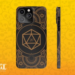 Steampunk D20 Dice Dungeons and Dragons Phone Cases, Dnd Phone Cases, D ...
