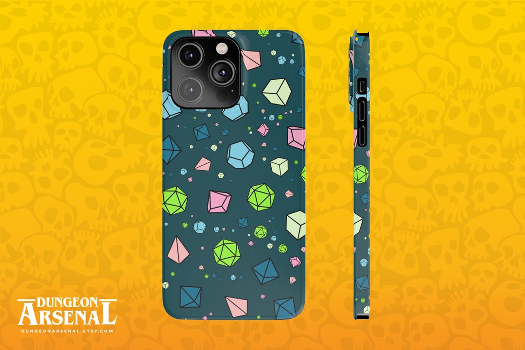 Neon Color Polyhedral Dice Dungeons and Dragons Phone Cases, Dnd Phone ...