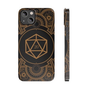 Steampunk D20 Dice Dungeons and Dragons Phone Cases, Dnd Phone Cases, D ...