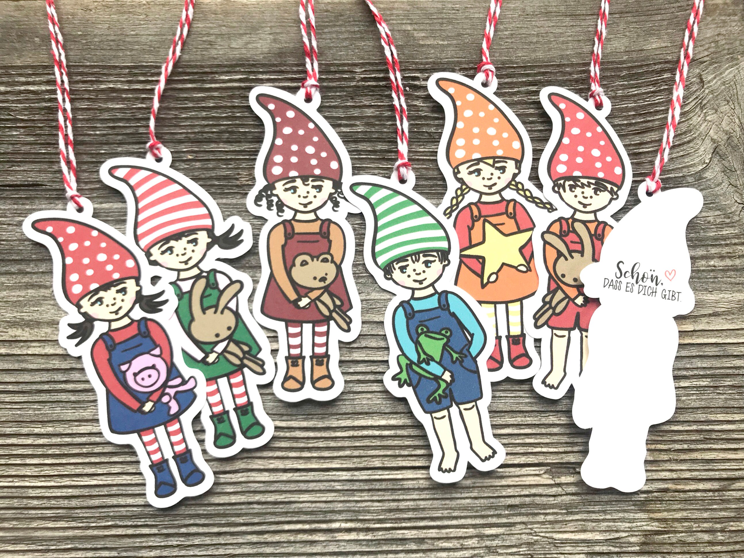 Plotter File “gnome Children” • DXF, SVG, PDF • Christmas • Gnome ...