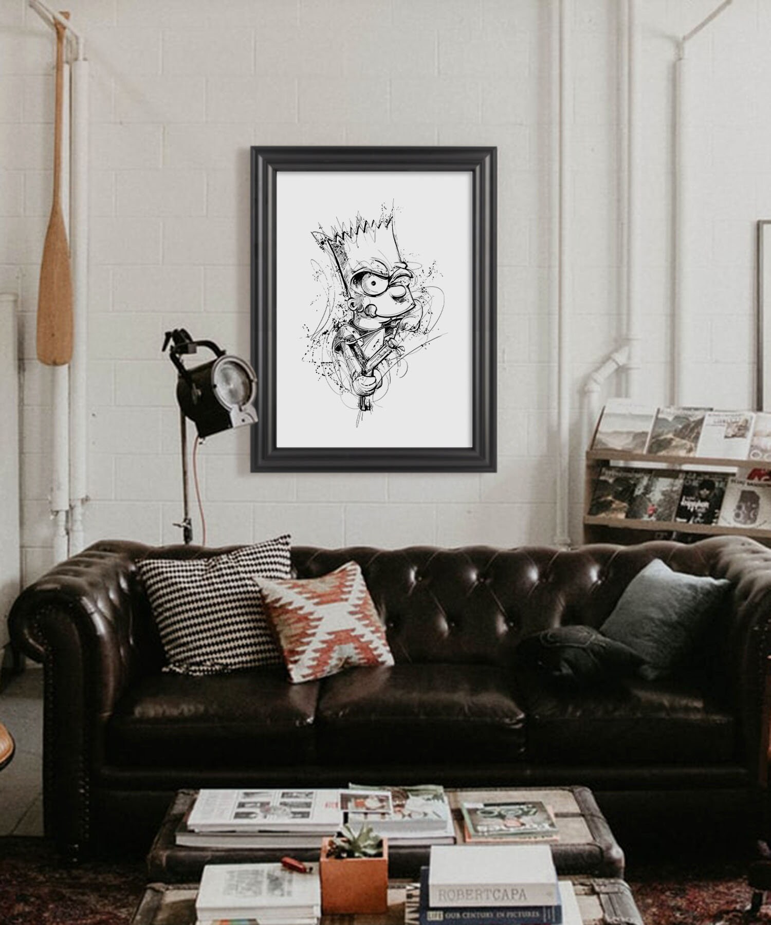 Downloadable Digital Print, Bart Poster, Yellow Character, Poster, Wall ...