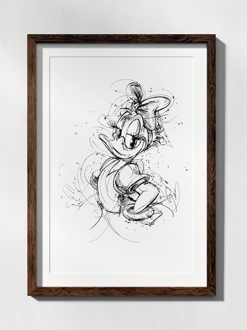 Digital Download Print, Daisy Duck Poster, Digital Print, Daisy Duck ...