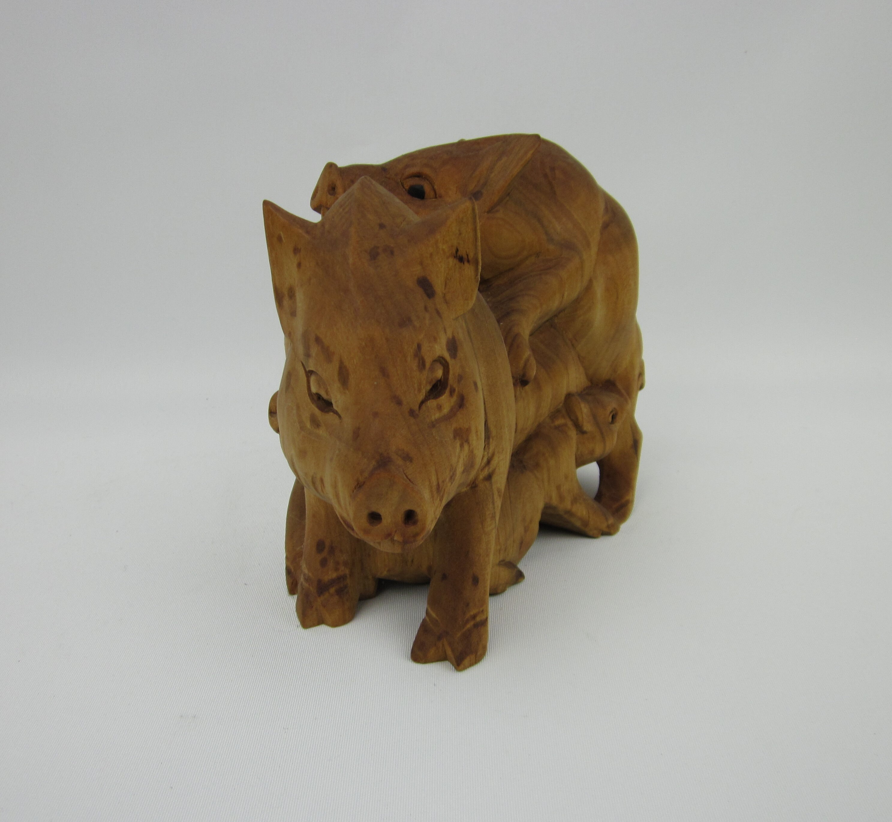 Pig pigs Bali Indonesia Asia wood carving asian handicraft | Etsy