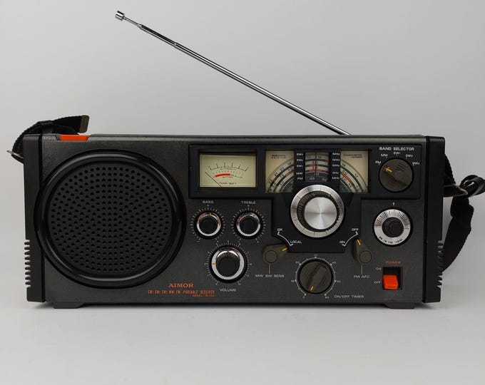 World Receiver Radio AIMOR TR-105 Japan 1970 70's Vintage 5 Bands Sw1 ...