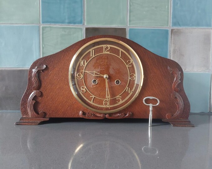 Clock SMITHS SMITH'S Pendulum Mantel Clock Mantle Clock Wood, Key ...