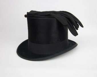 Black Victorian Top Hat - Etsy