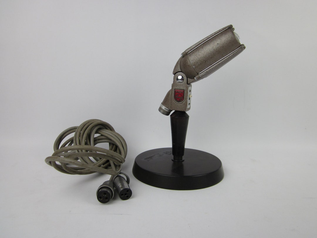 Microphone Philips EL6021 Microphone 1957 Dynamic Vintage - Etsy