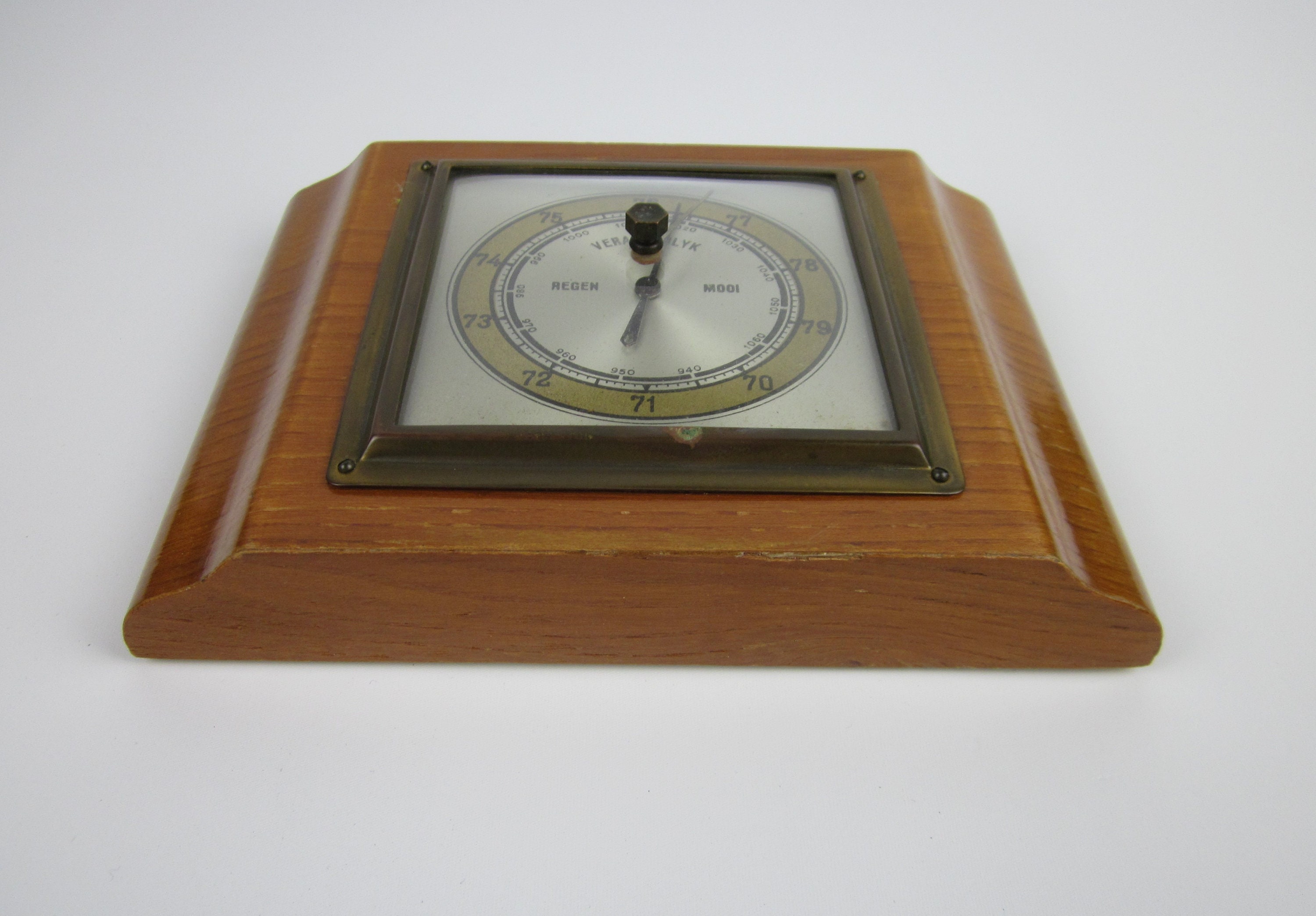 Netherlands Barometer Wood 1950 Vintage Antique Mid Century | Etsy