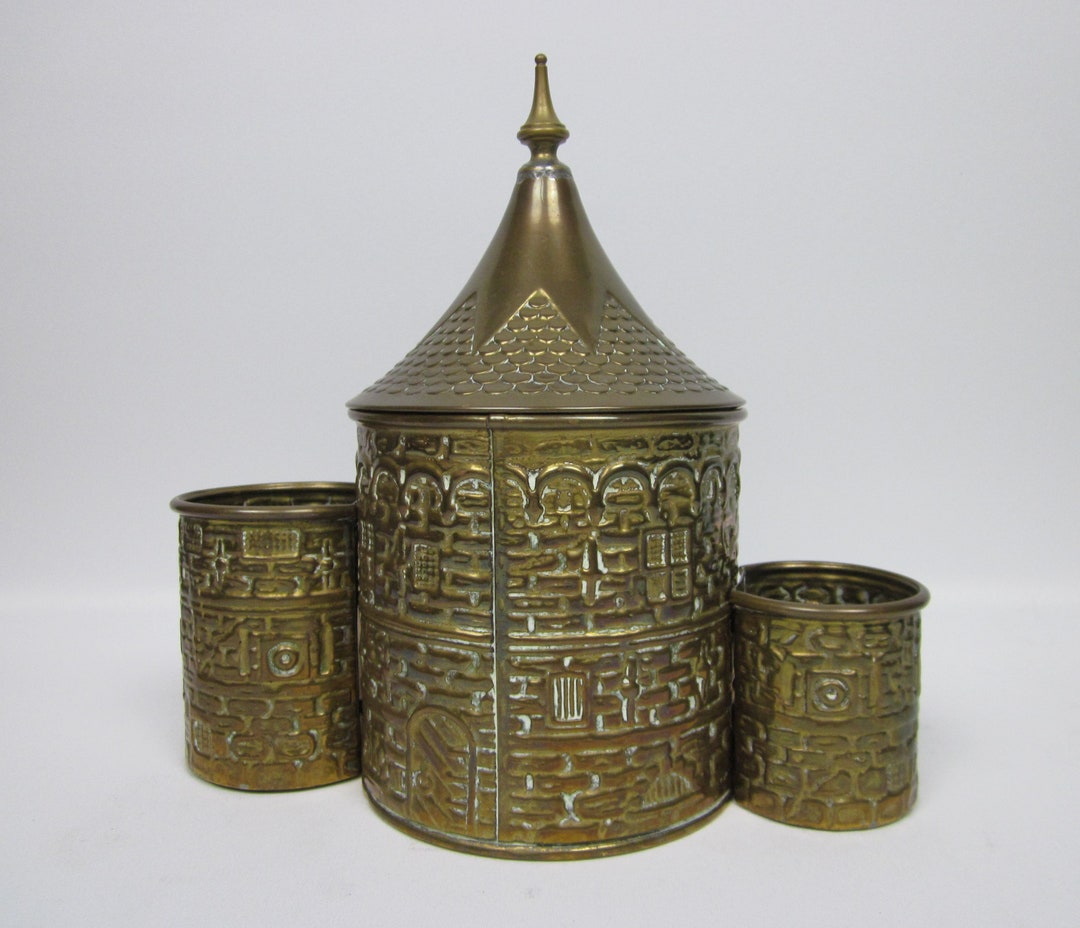 Tabakspot Art Deco Rode Ster Nederlands Tabak Set Koper Messing Antiek ...