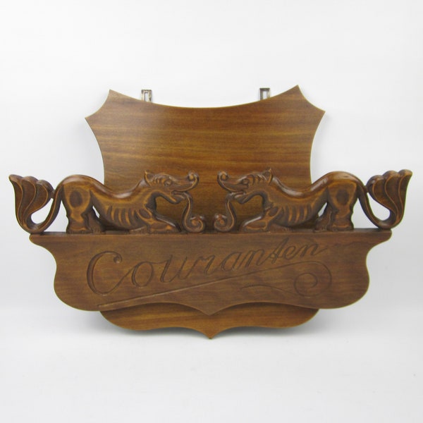 Antique Wood Wall Magazine Rack - Etsy