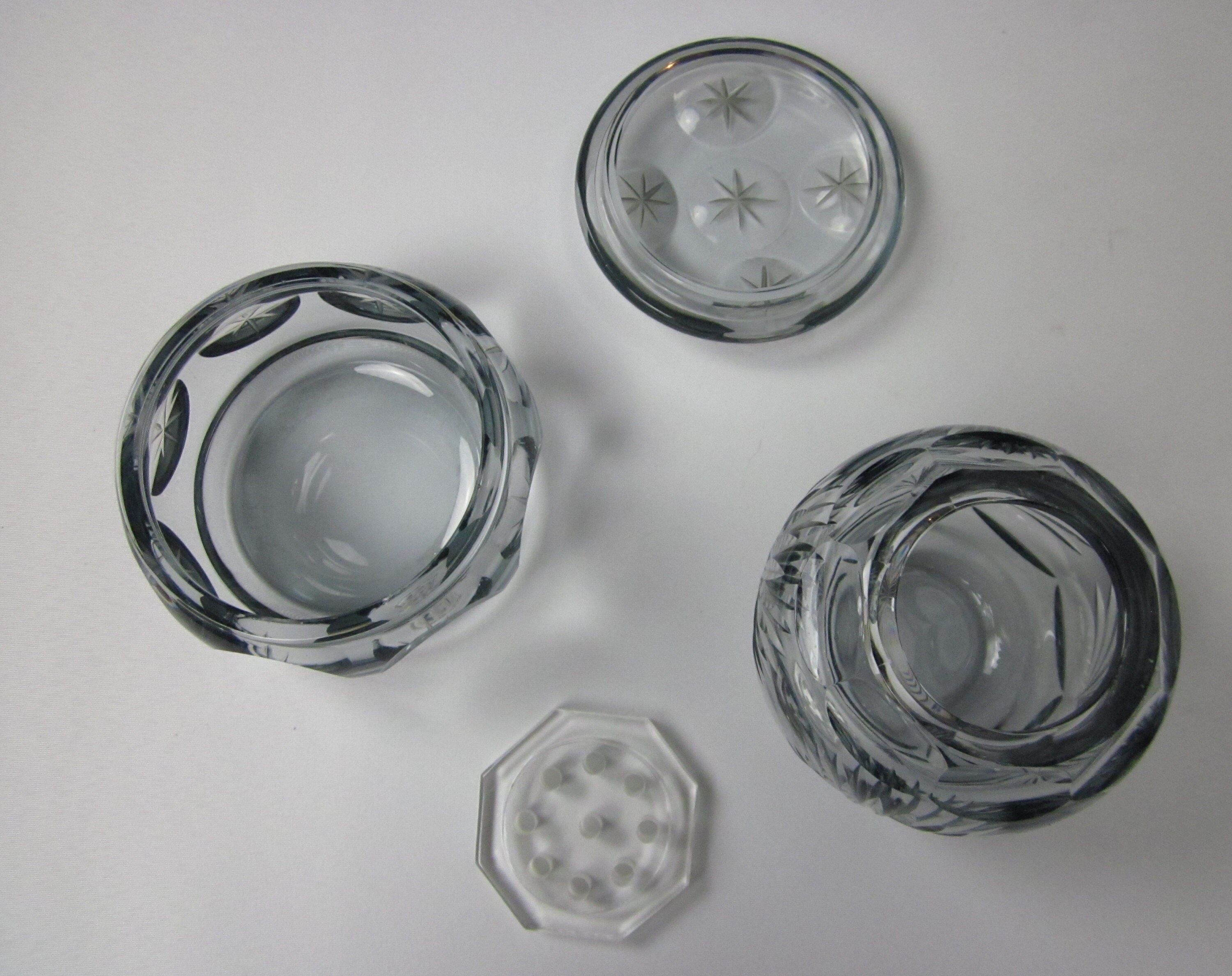 Parfum set Tsjechie kristal lood / rook glas kaptafel set - Etsy Nederland