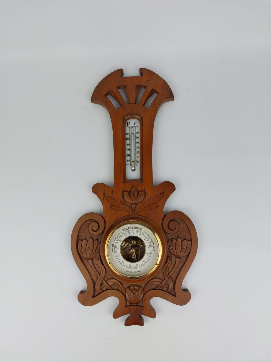 Weather Station Weather Instrument Antique Woodcarving Handmade ...