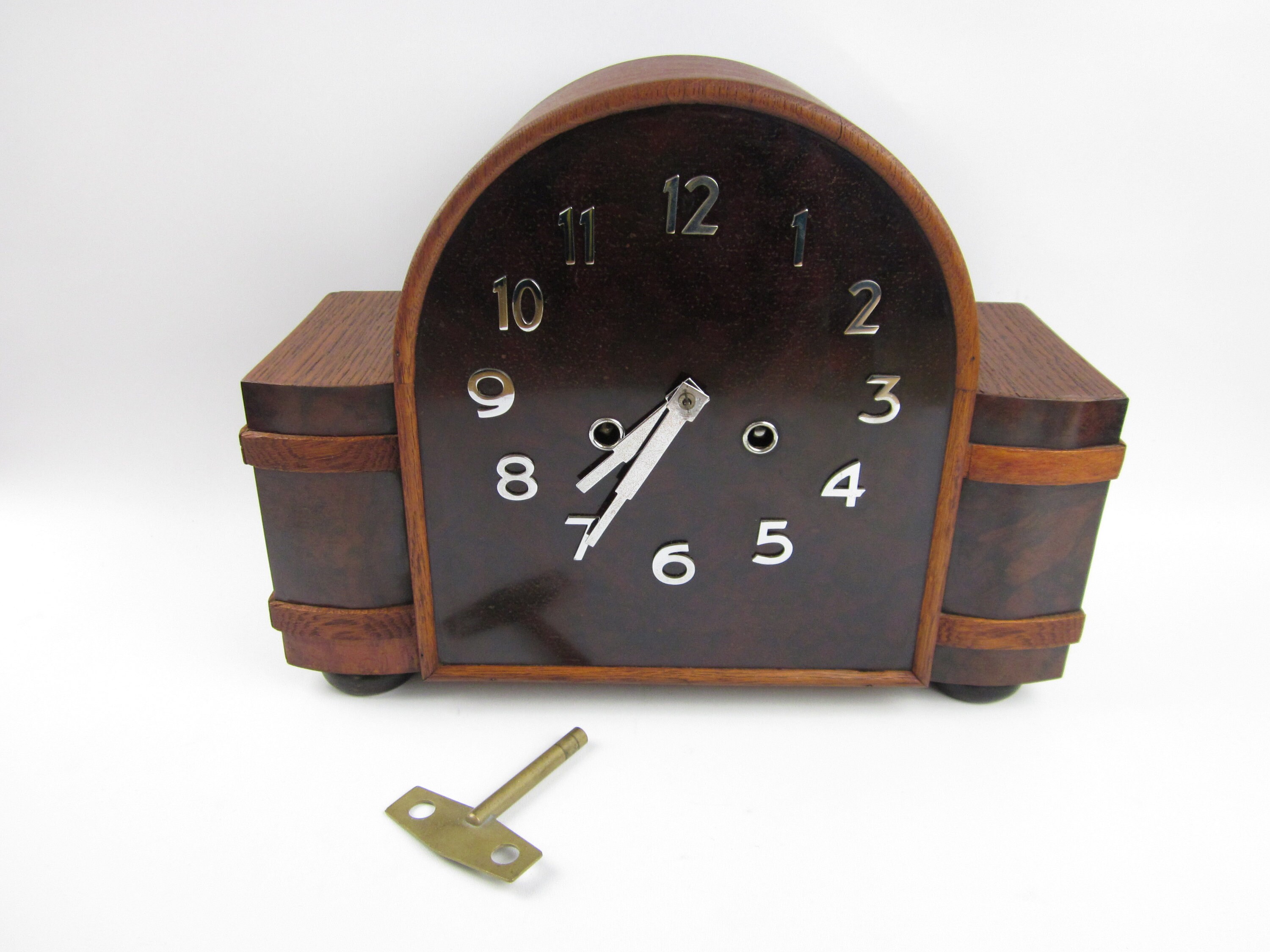 GERMANY Pendulum Mantel Clock Mantel Clock Wood Bakelite Key - Etsy