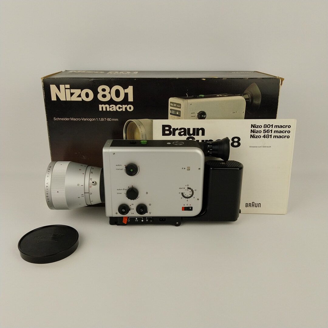 Movie Camera Braun Nizo 801 MACRO WORKING Auto / Manual Zoom Super 8 Mm ...