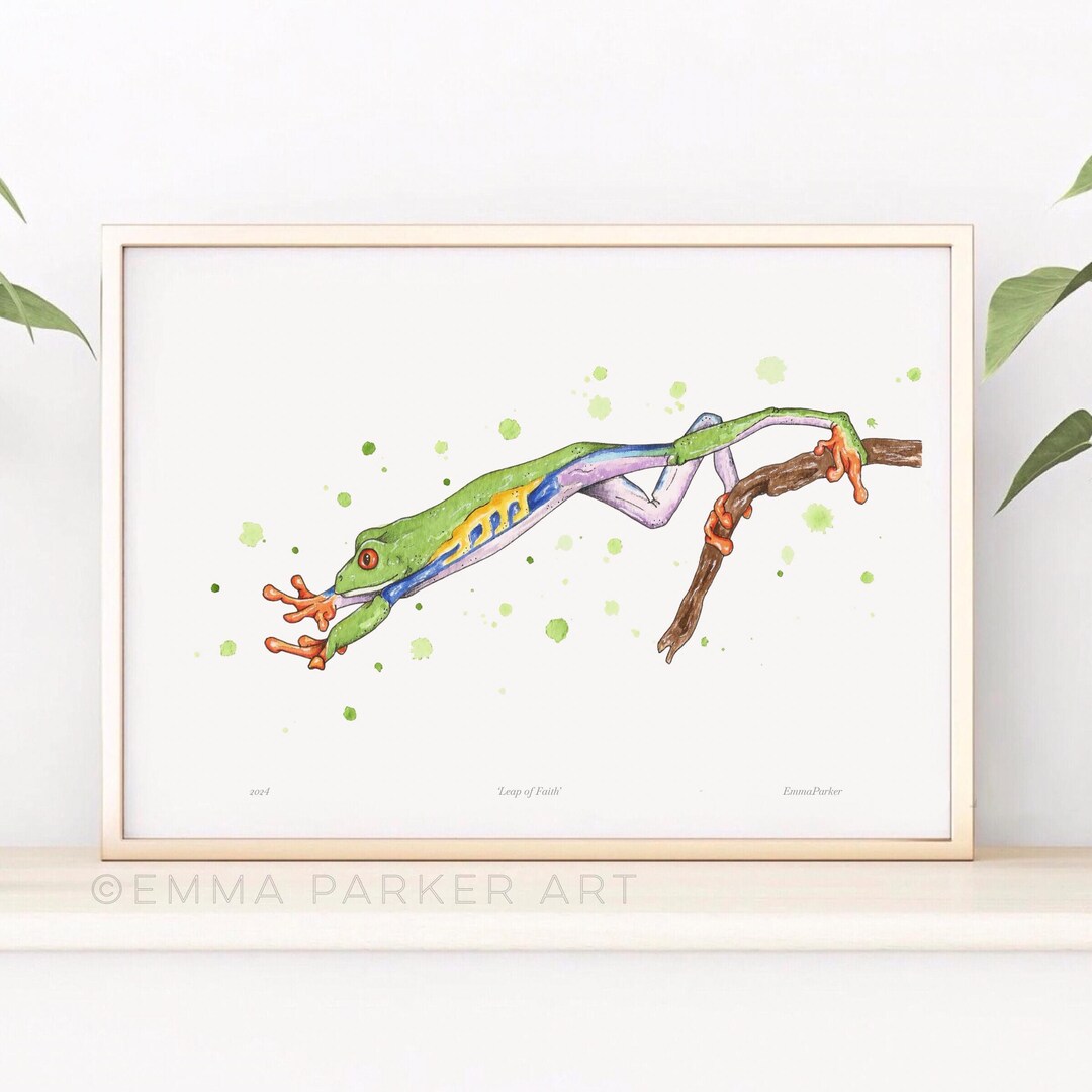 Watercolour Tree Frog Fine Art Print | Tree Frog Painting | Tree Frog ...
