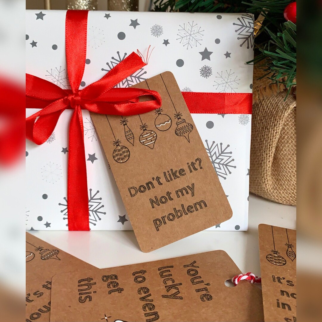 X10 Sarcastic Christmas Gift Tags Funny Humour Gift Tags Novelty ...