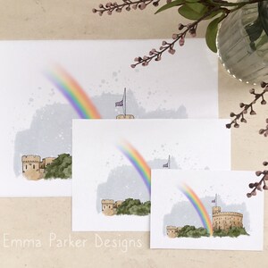 Watercolour Windsor Castle Fine Art Print rainbows Over Windsor Windsor ...