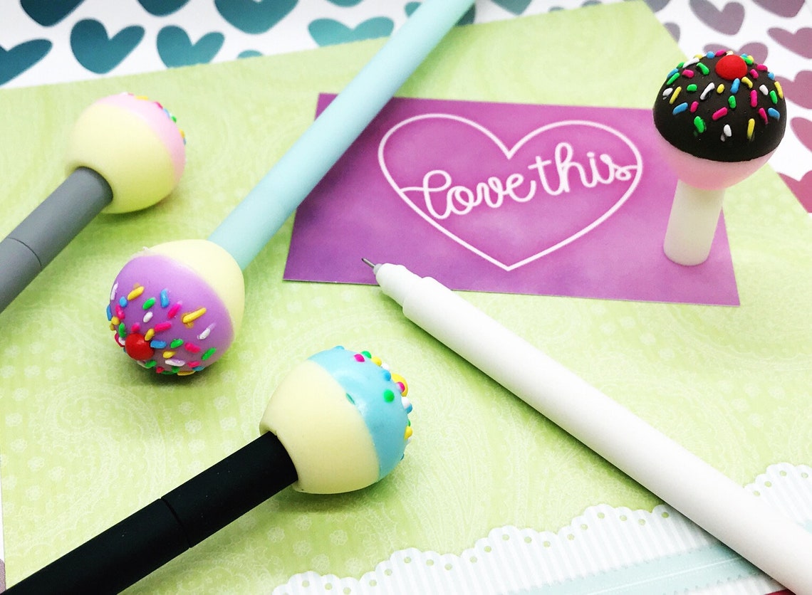 Cake Pop Pen, Lollipop Gel Pen, Lollipop, Gel Pens, Pen, Pens ...